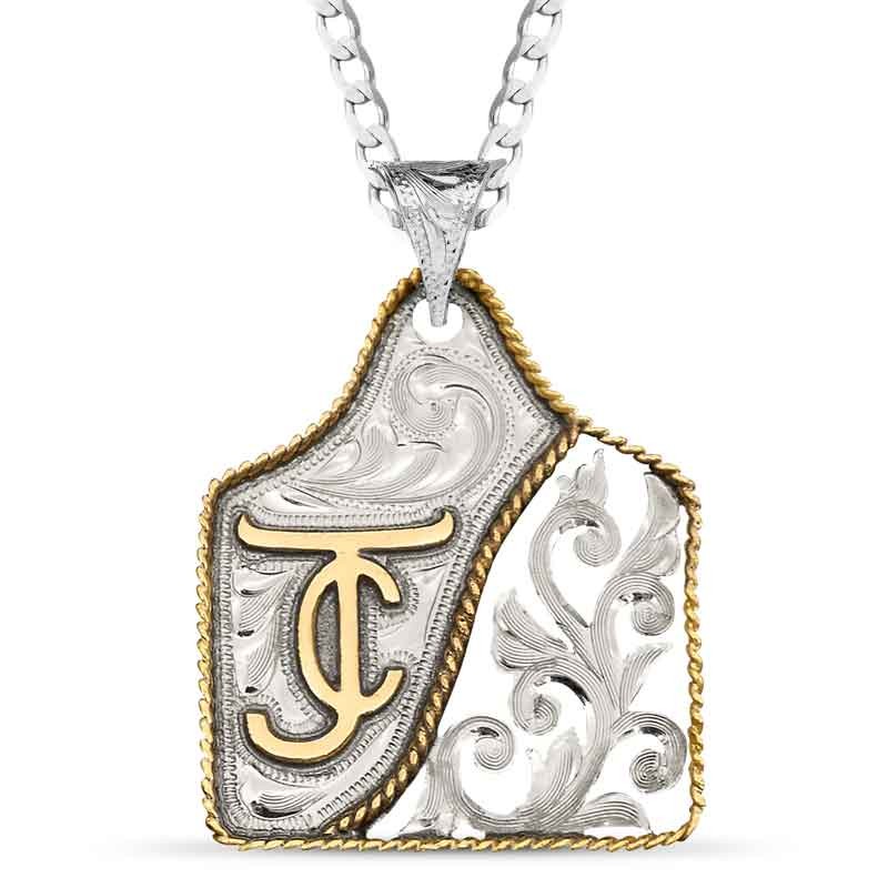 Alan Cow Tag Necklace- The Alan Cow Tag Necklace is a true western